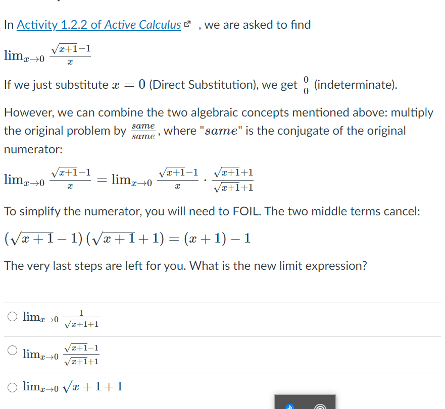 Solved In Activity 1 2 2 Of Active Calculus C We Are Asked
