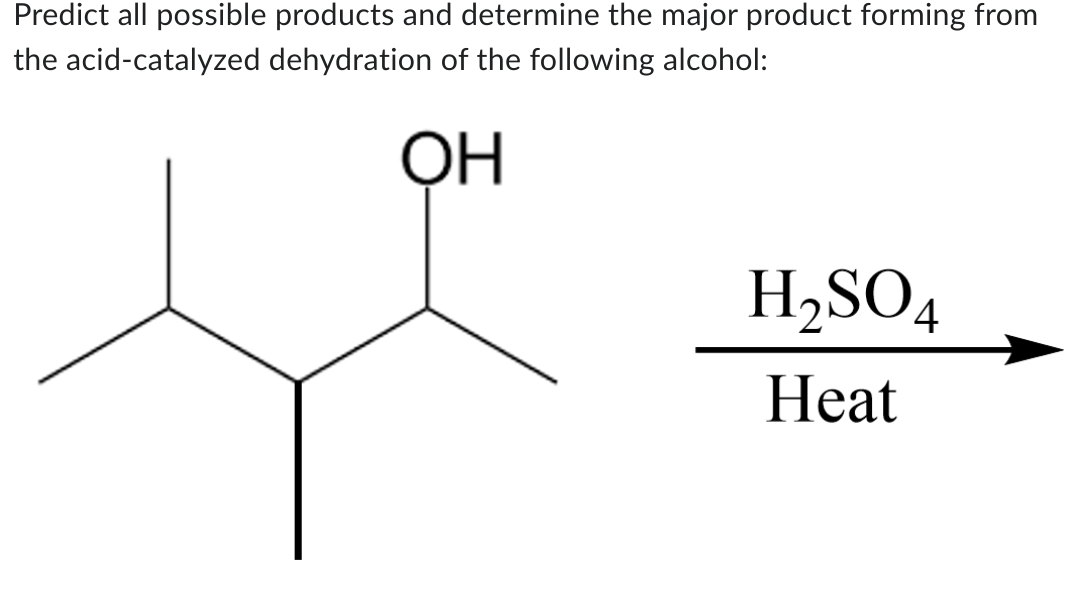 Solved Predict all possible products and determine the major | Chegg.com
