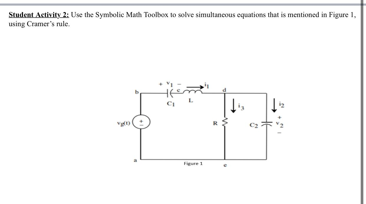 Student Activity 2: Use the Symbolic Math Toolbox to | Chegg.com