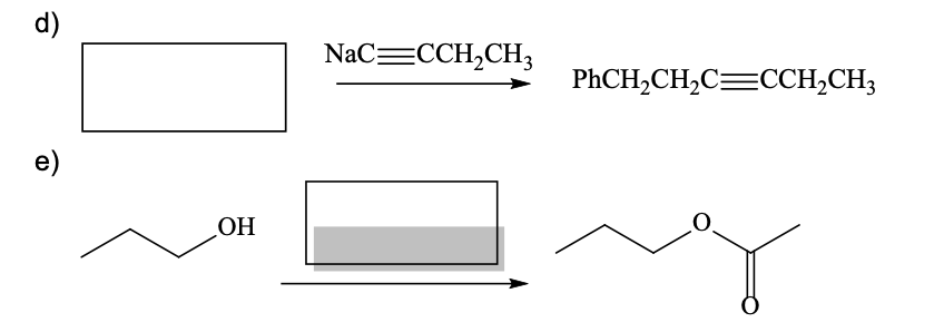 Solved fill in the blank box with an appropriate reactant | Chegg.com
