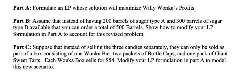 Solved Problem 5: Candy Production Blending Problems (20 | Chegg.com