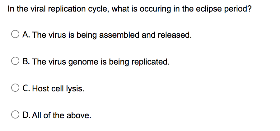 Solved In the viral replication cycle, what is occuring in | Chegg.com