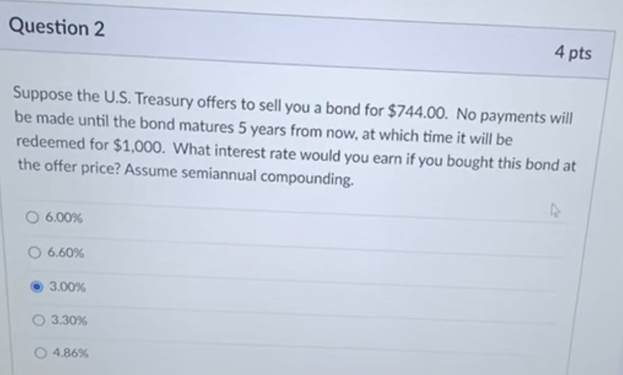 Solved Suppose the U.S. Treasury offers to sell you a bond | Chegg.com