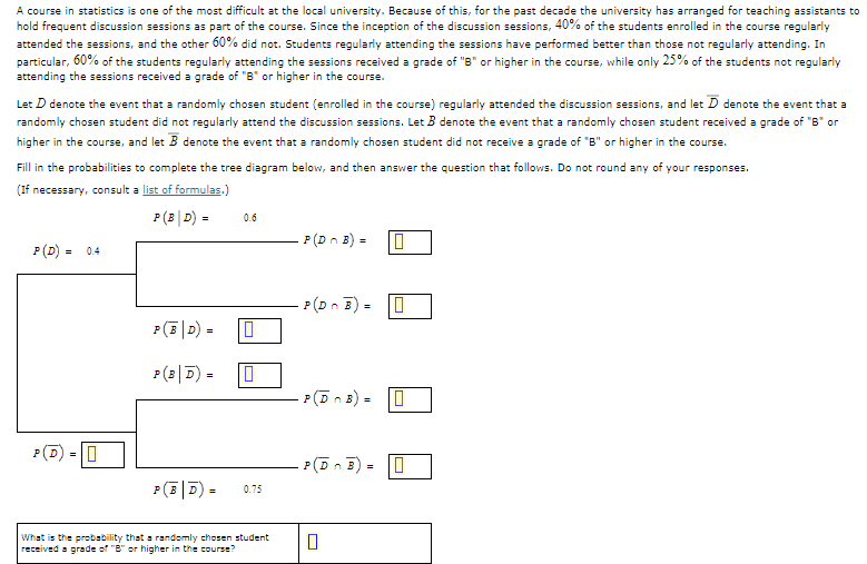 Solved A course in statistics is one of the most difficult | Chegg.com