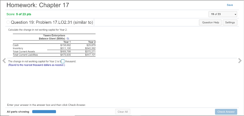 Solved Homework: Chapter 17 Save Score: 5 of 23 pts 19 of 23 | Chegg.com