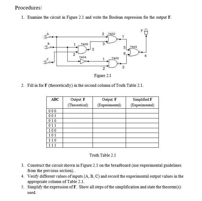 Solved Procedures:1. ﻿Examine the circuit in Figure 2.1 ﻿and | Chegg.com
