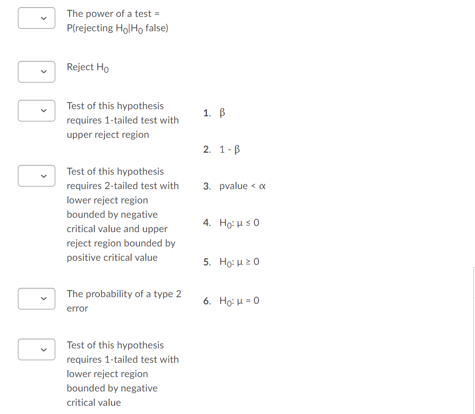 Solved The power of a test = P(rejecting Ho Ho false) Reject | Chegg.com
