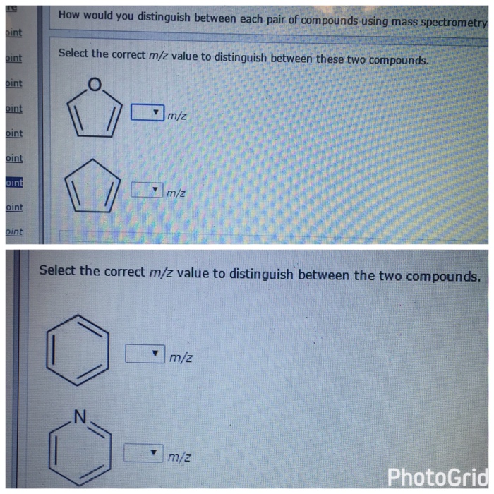 Solved How would you distinguish between each pair of | Chegg.com