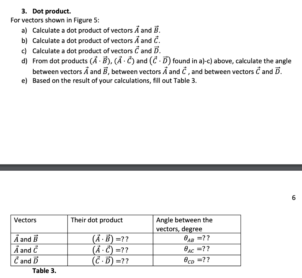 Solved B: ... -"}-**** || 。 司 *k C C 3. Dot product. For | Chegg.com