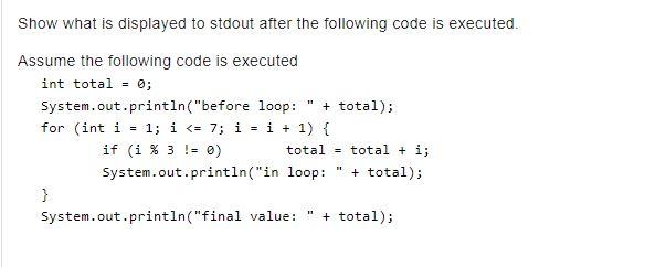 Solved Show what is displayed to stdout after the following | Chegg.com