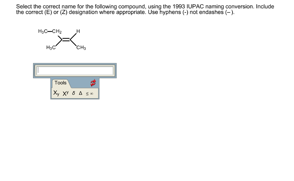 Solved Select the correct name for the following compound, | Chegg.com