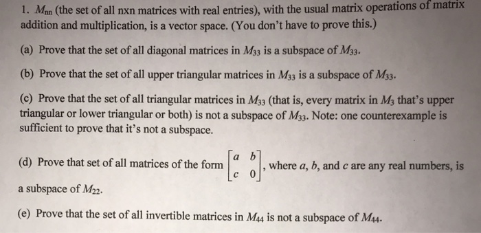 Solved usual matrix operations of matrix 1. Man (the set of | Chegg.com Solved usual matrix operations of matrix 1. Man (the set of | Chegg.com