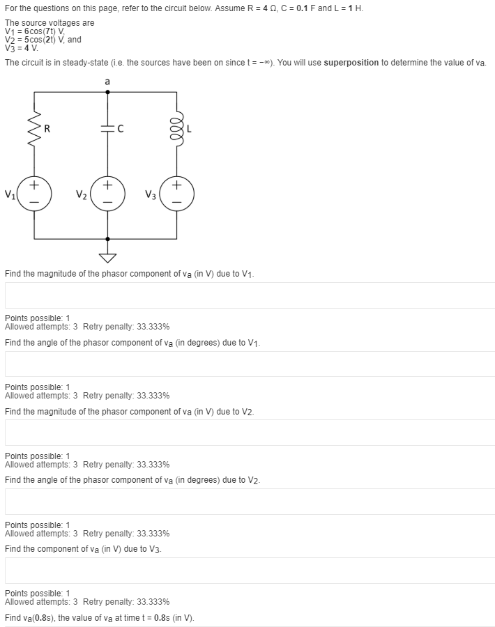 Solved For the questions on this page, refer to the circuit | Chegg.com