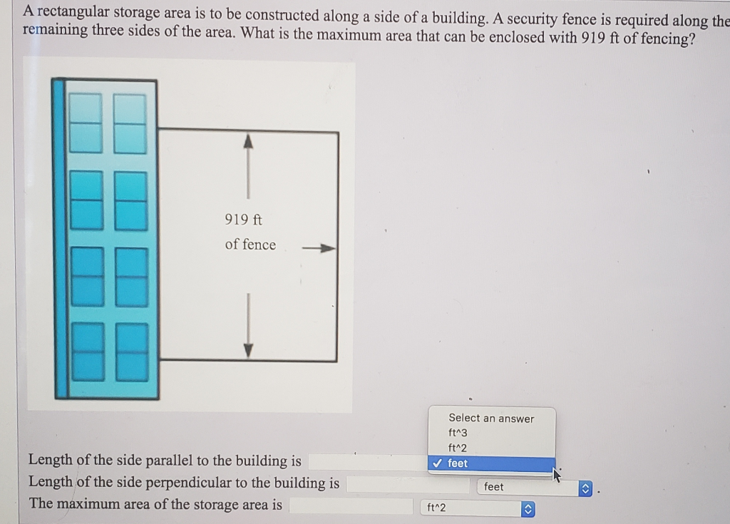 Solved A rectangular storage area is to be constructed along | Chegg.com