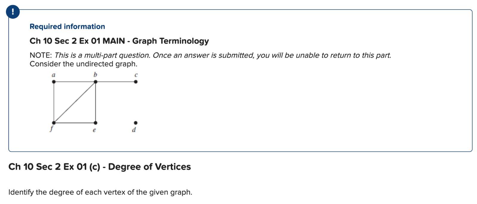 Solved Ch 10 Sec 2 Ex 01 Main Graph Terminology Note This 