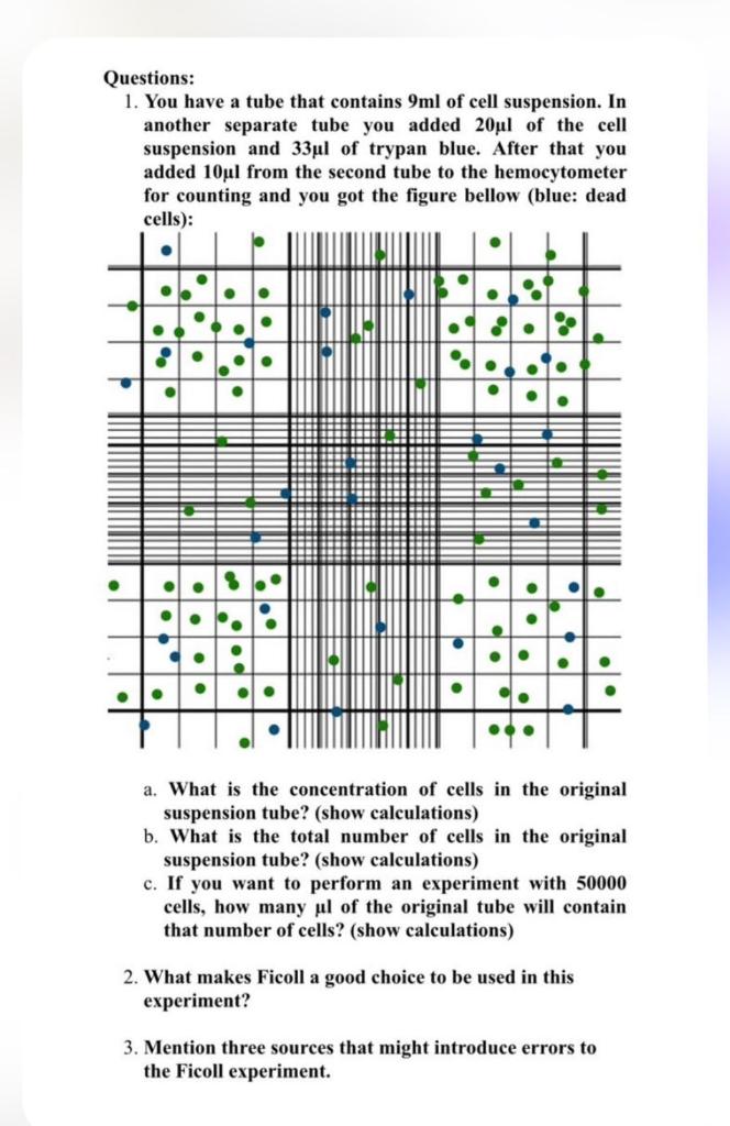 Solved Questions: 1. You have a tube that contains 9ml of | Chegg.com