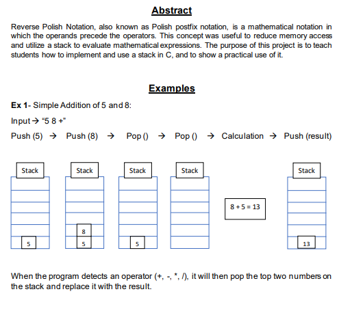 Solved Abstract Reverse Polish Notation, also known as | Chegg.com