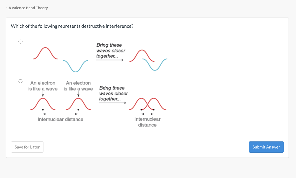 Solved 1.8 Valence Bond Theory Which of the following | Chegg.com