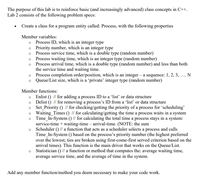 Solved The purpose of this lab is to reinforce basic and | Chegg.com