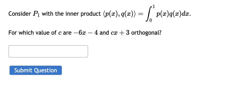 Solved Consider P1 with the inner product | Chegg.com
