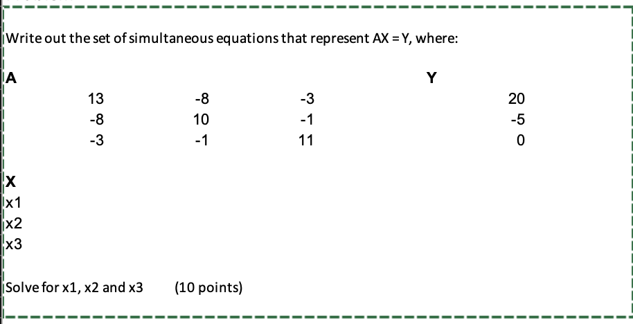 Solved Write out the set of simultaneous equations that | Chegg.com Solved Write out the set of simultaneous equations that | Chegg.com