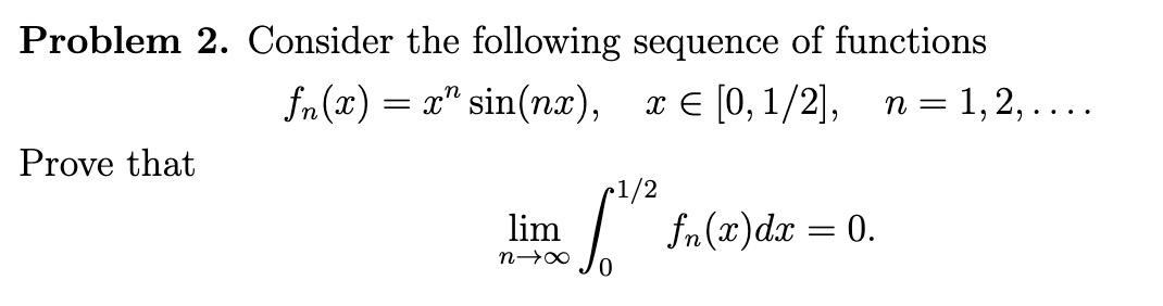 Solved = n 2 Problem 2. Consider the following sequence of | Chegg.com