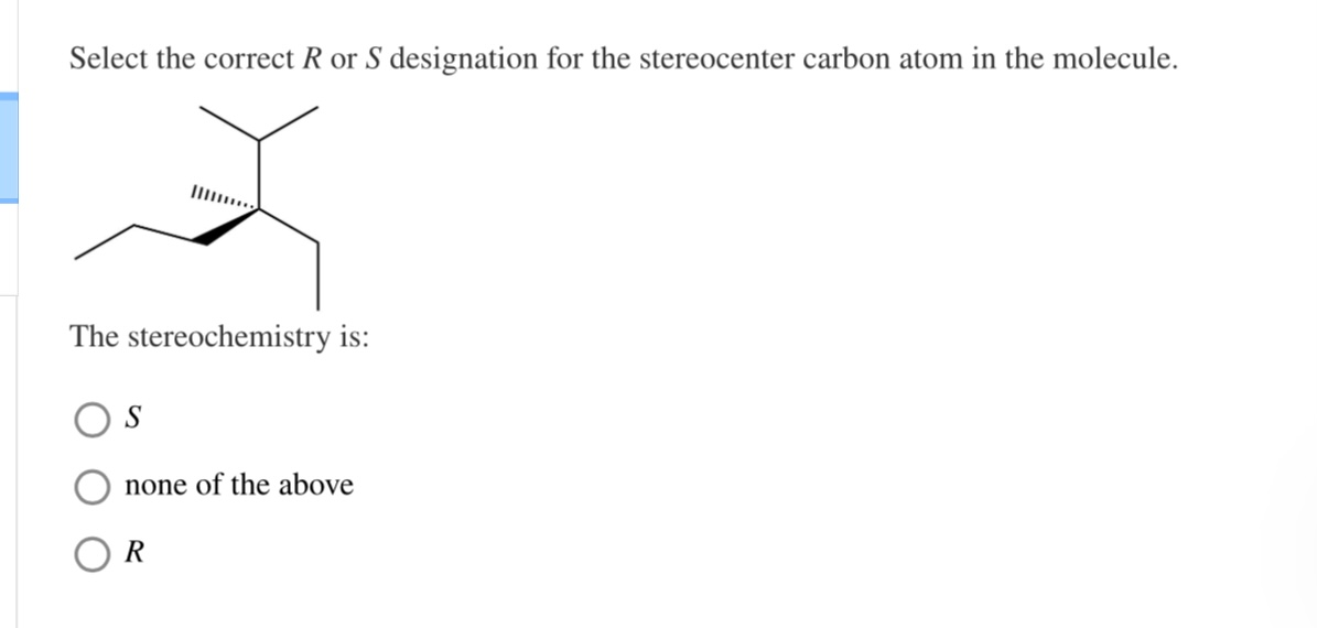 Solved Select the correct R or S designation for the | Chegg.com