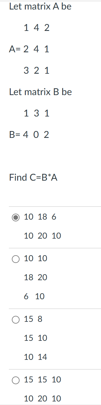 Solved Let matrix A be 142 A=241 321 Let matrix B be 131 | Chegg.com