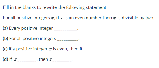 Solved Fill in the blanks to rewrite the following | Chegg.com