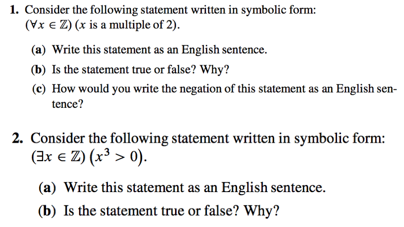 Solved 1. Consider the following statement written in | Chegg.com