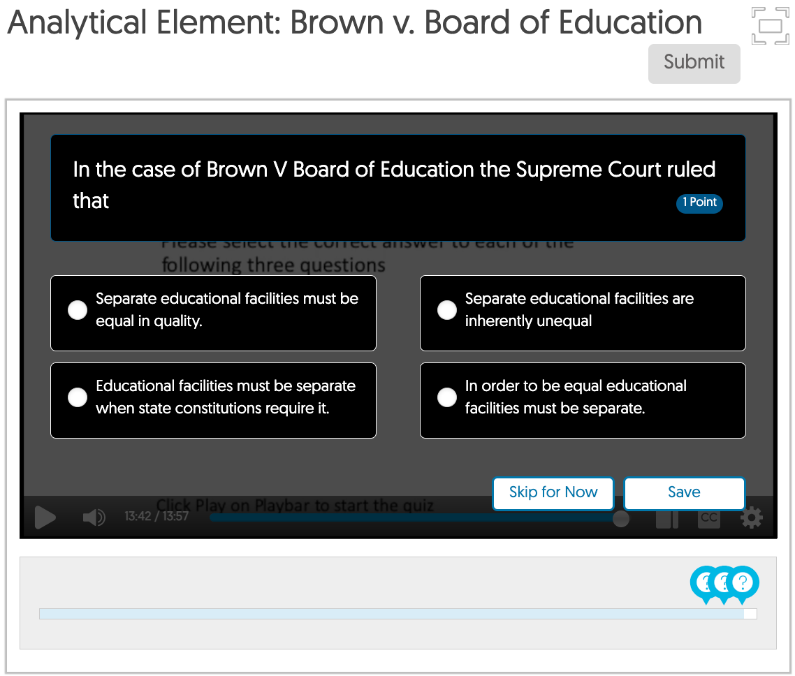 Analytical Element: Brown v. Board of Education In | Chegg.com