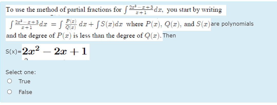 Solved To use the method of partial fractions for | Chegg.com