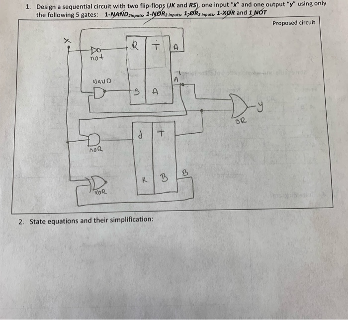Solved design a sequential circuit with two flip flops jk | Chegg.com