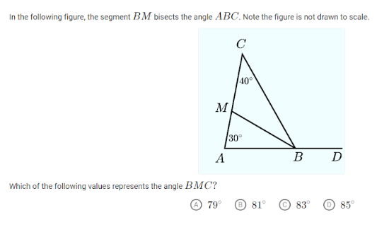 Solved In the following figure, the segment BM bisects the | Chegg.com