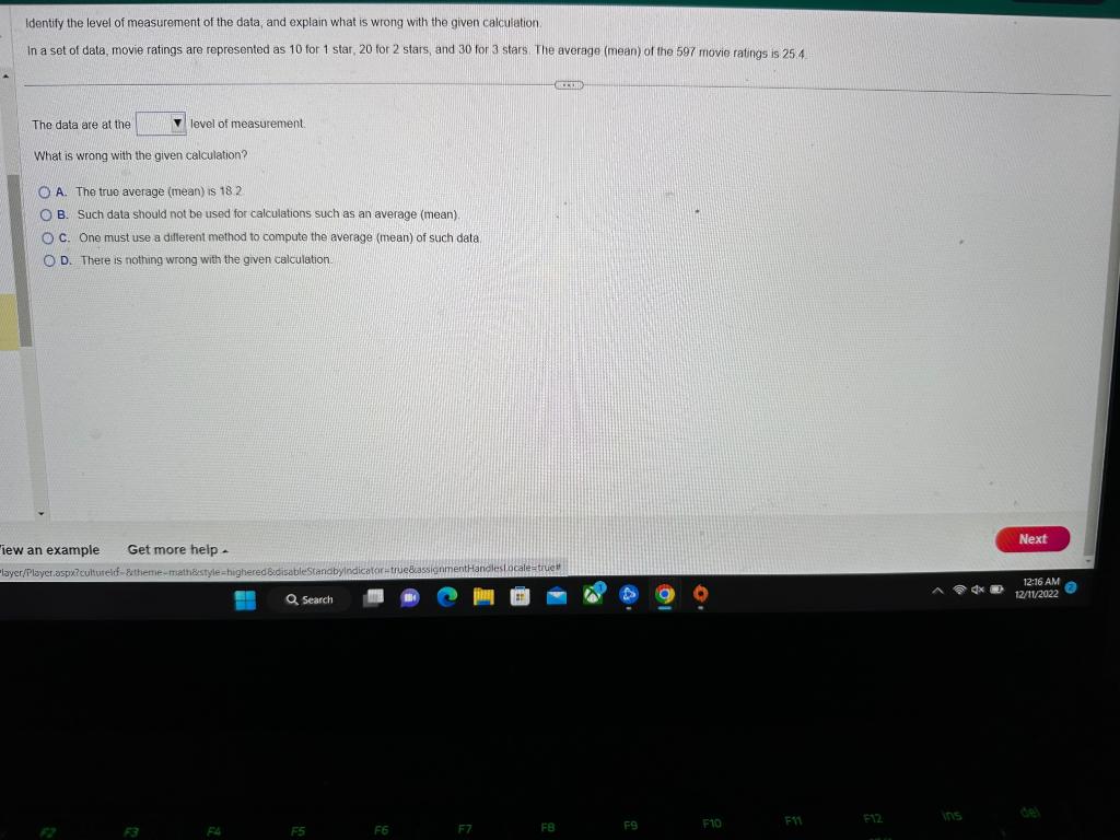 Solved Identify the level of measurement of the data, and | Chegg.com