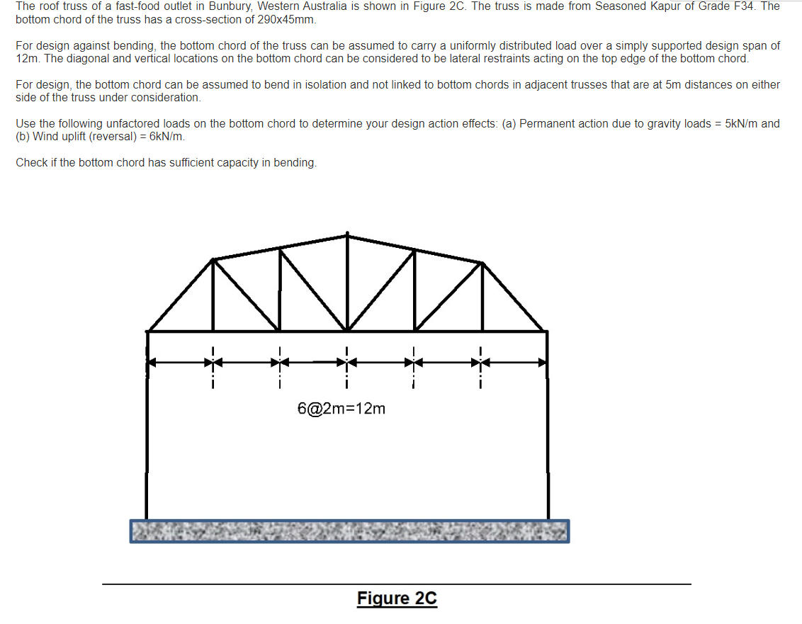 The roof truss of a fast-food outlet in Bunbury, | Chegg.com
