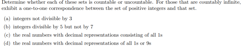 Solved Determine whether each of these sets is countable or | Chegg.com