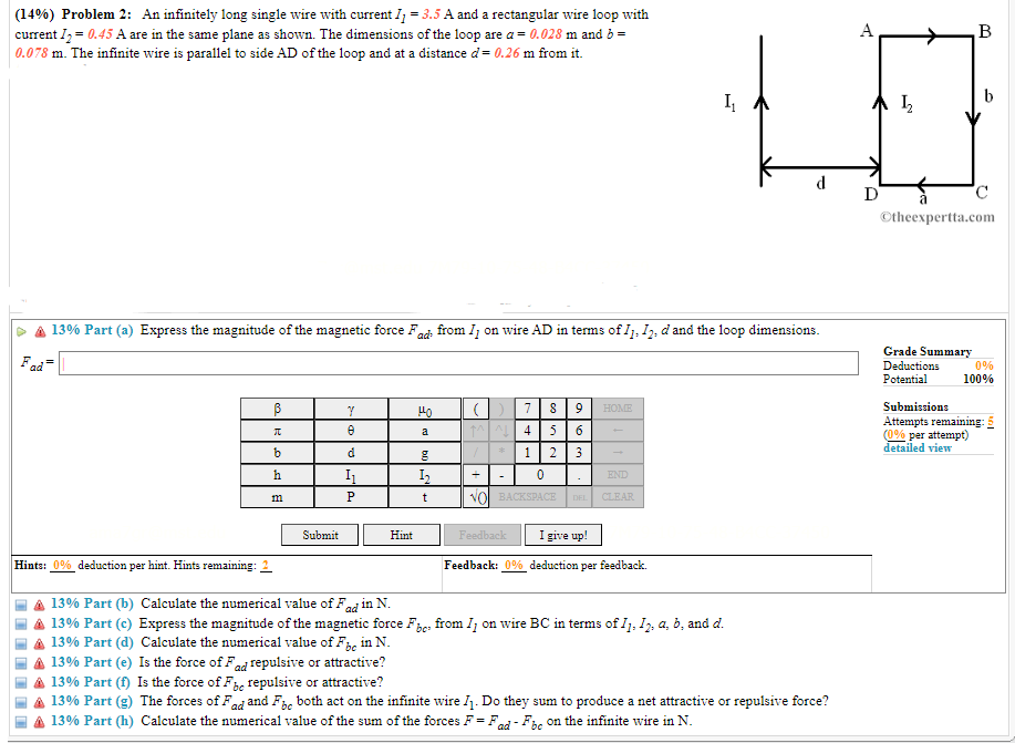 Solved (14\%) Problem 2: An infinitely long single wire with | Chegg.com Solved (14\%) Problem 2: An infinitely long single wire with | Chegg.com