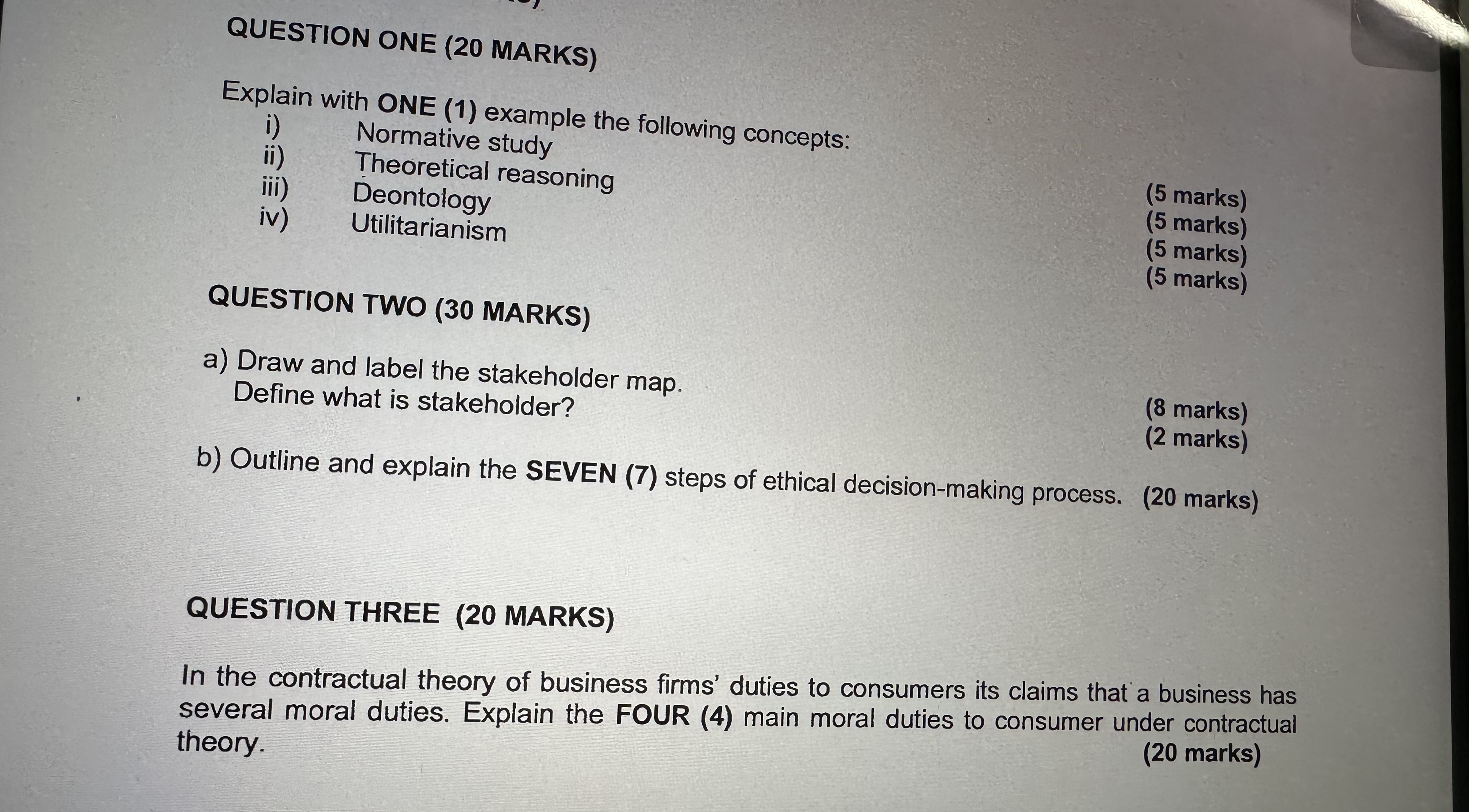 Solved QUESTION ONE (20 MARKS) Explain with ONE (1) example | Chegg.com Solved QUESTION ONE (20 MARKS) Explain with ONE (1) example | Chegg.com
