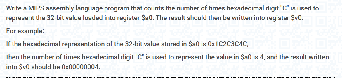 Solved Write a MIPS assembly language program that counts | Chegg.com