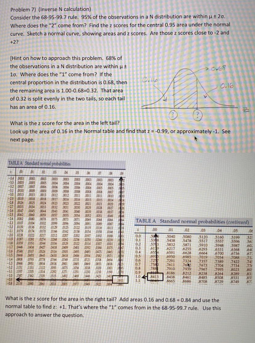 Solved Problem 7) (Inverse N calculation) Consider the | Chegg.com