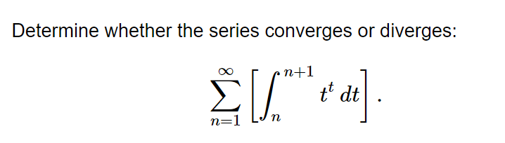 Solved Determine whether the series converges or diverges: | Chegg.com