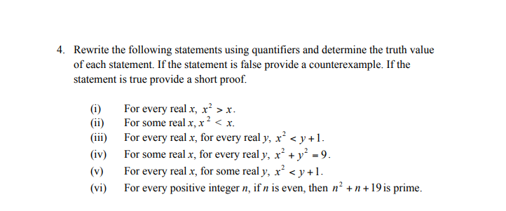 Solved Rewrite the following statements using quantifiers | Chegg.com