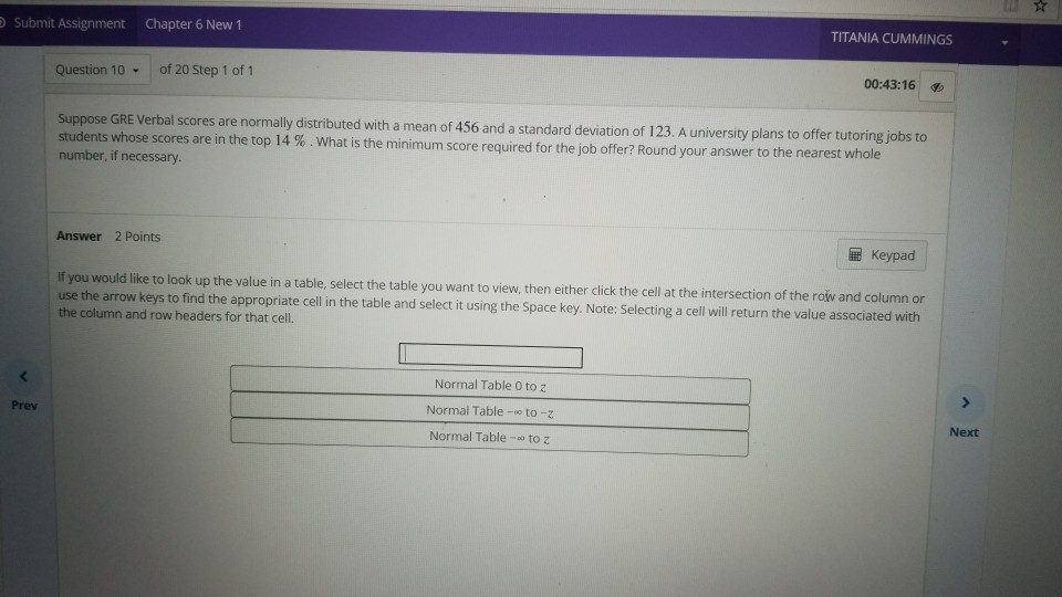 Solved Submit Assignment Chapter 6 New 1 TITANIA CUMMINGS | Chegg.com