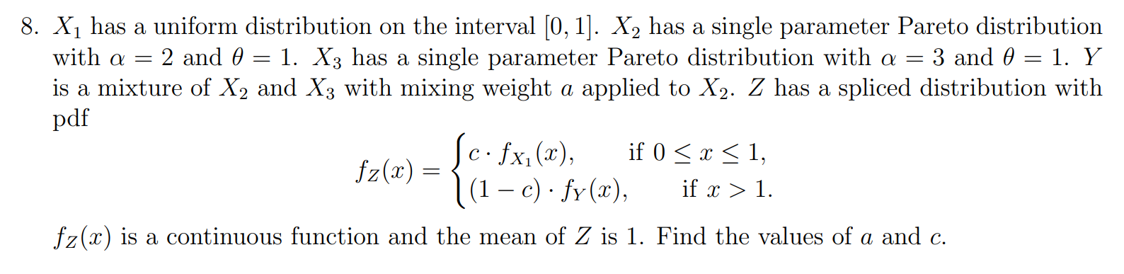 Solved x1 ﻿has a uniform distribution on the interval | Chegg.com