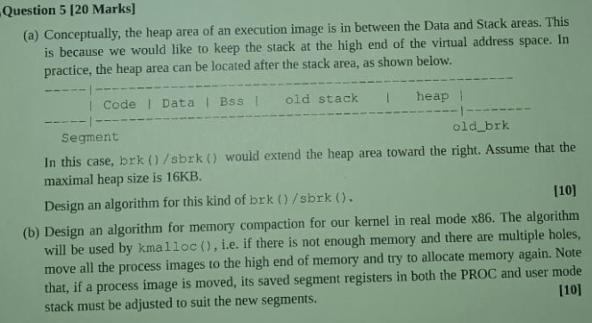 Solved Question 5 [20 ﻿Marks](a) ﻿Conceptually, the heap | Chegg.com