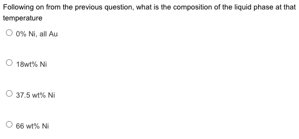 Solved The following seven questions refer to the Au-Ni | Chegg.com