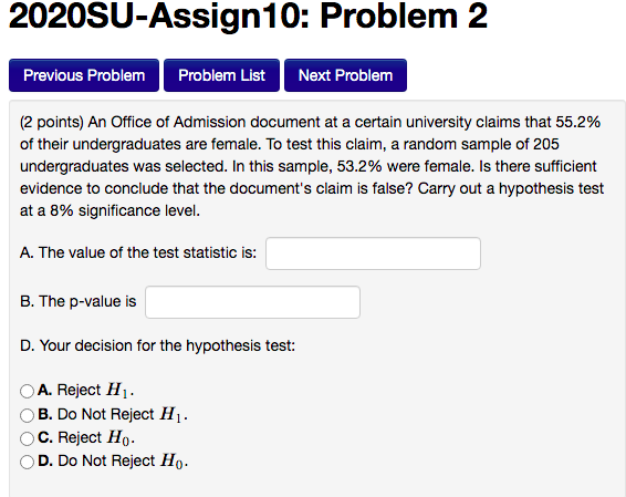 Solved 2020SU-Assign10: Problem 2 Previous Problem Problem | Chegg.com