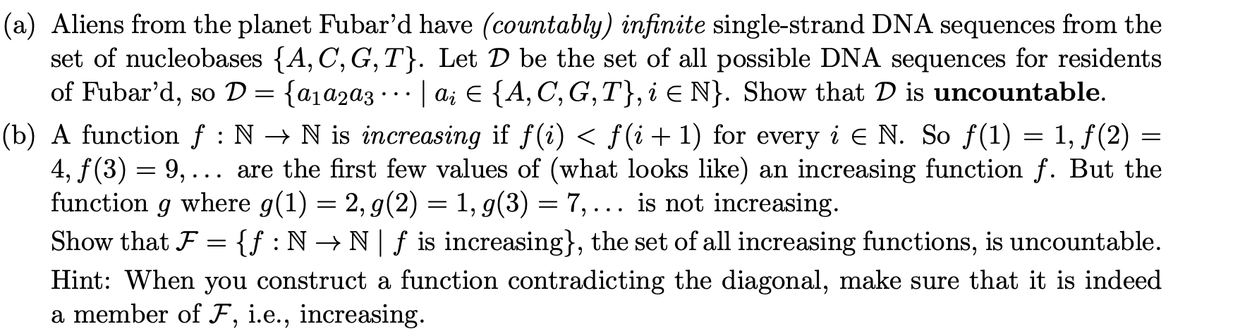 = 2 > > (a) Aliens from the planet Fubar'd have | Chegg.com