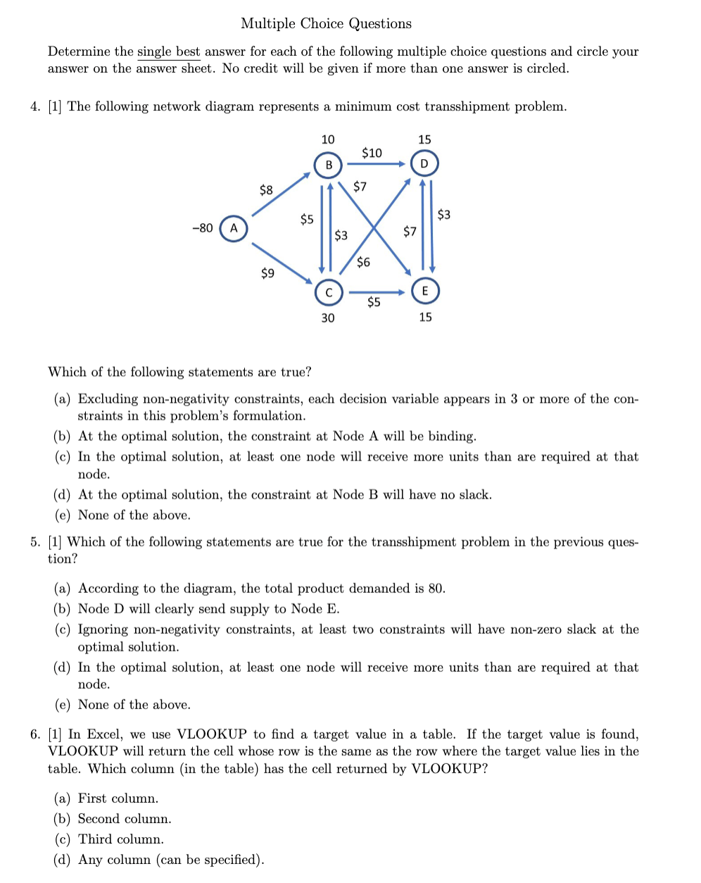 Solved Multiple Choice QuestionsDetermine the single best | Chegg.com